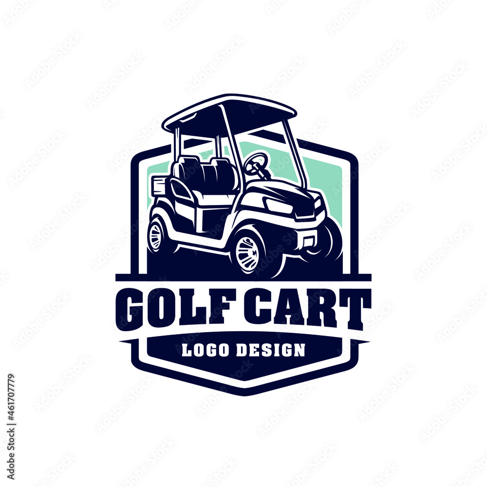 golf cart logo isolated vector Stock Vector | Adobe Stock