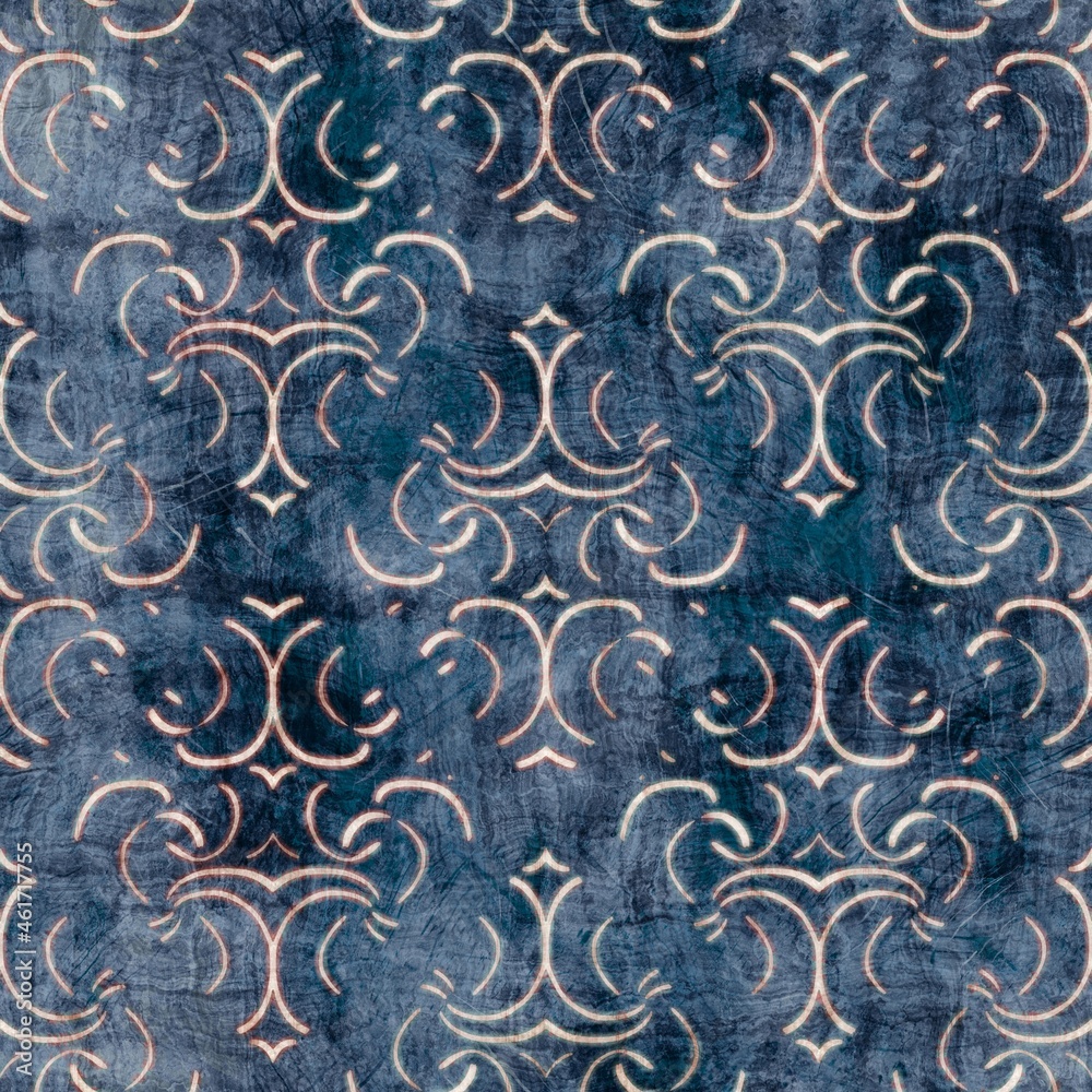 Victorian Navy Blue Wallpaper