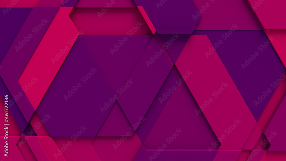 Pink and Purple Tech Background with a Geometric 3D Structure. Clean ...
