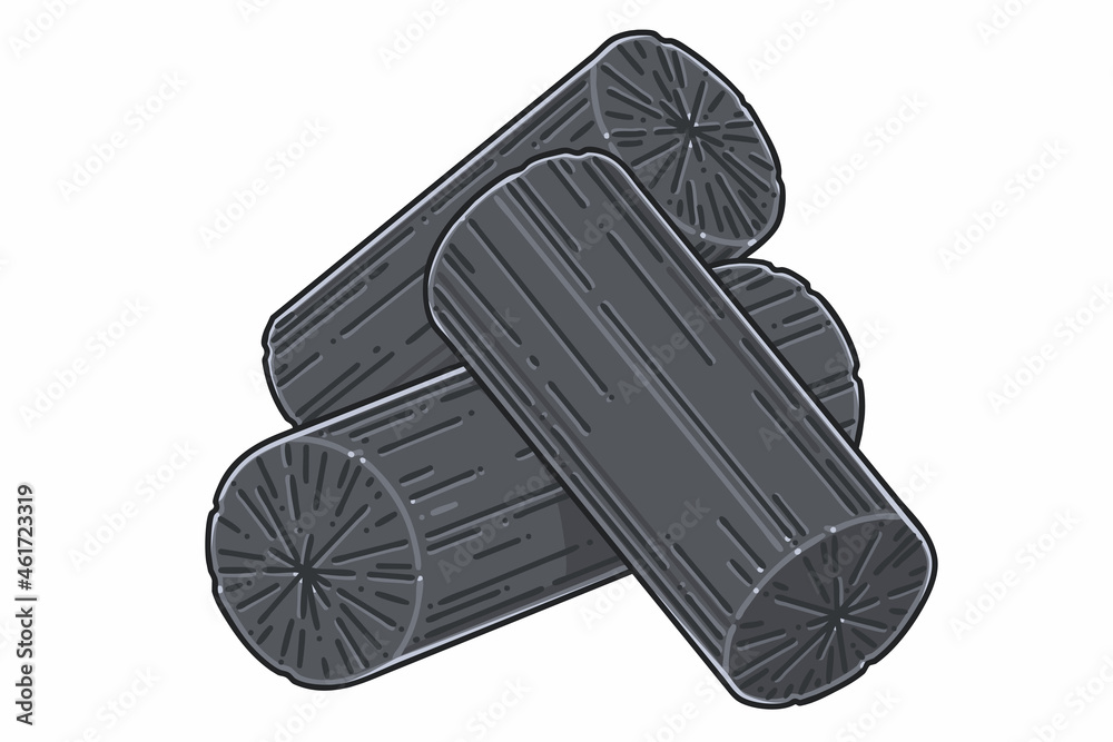 Charcoal. Vector illustration. Stock Vector | Adobe Stock