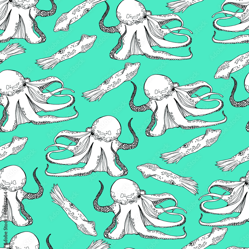 Octopus pattern. Antistress. Coloring book for children and adults ...