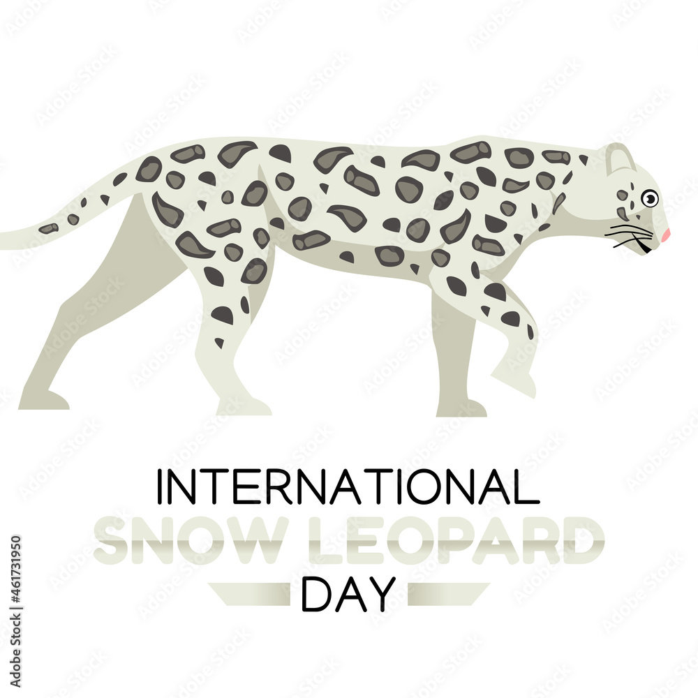 vector graphic of international snow leopard day good for international ...