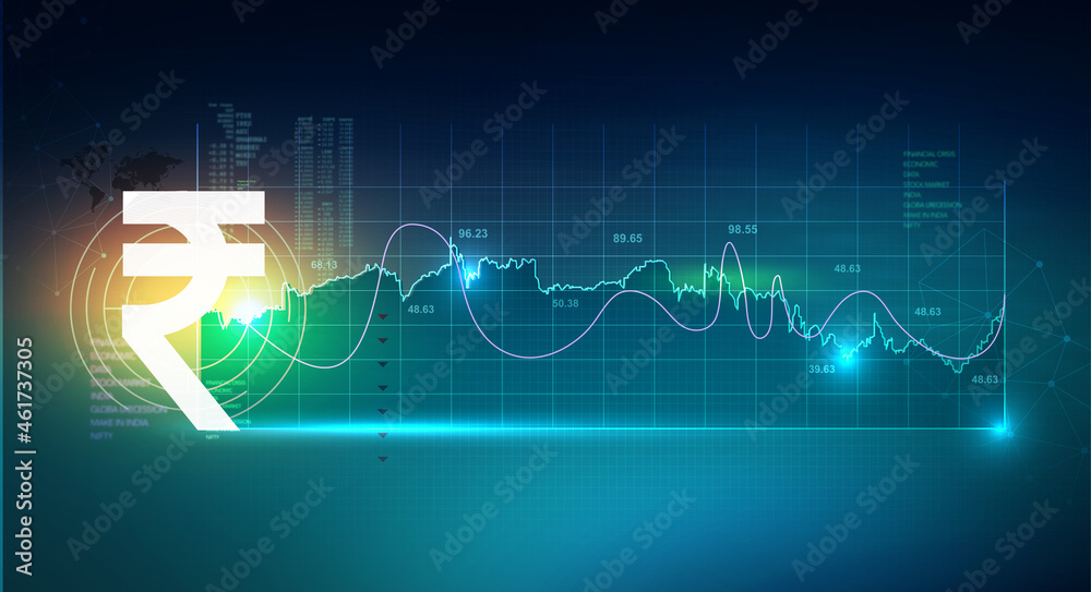 business growth concept, stock market rise up concept. Indian economy ...