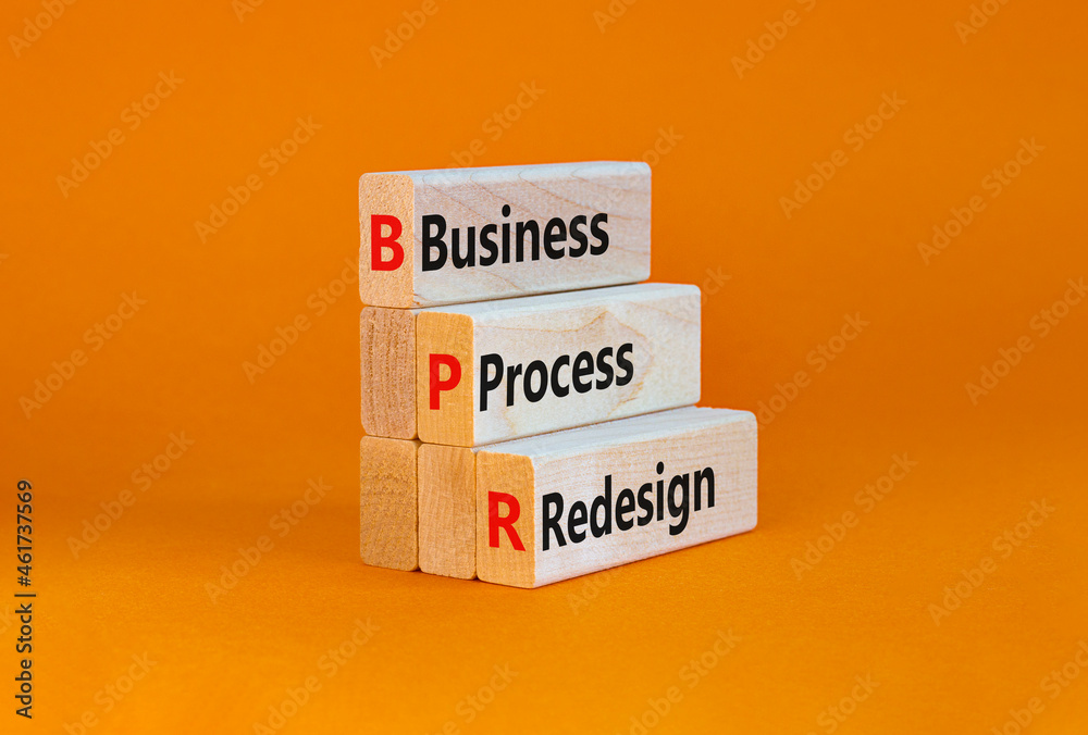 BPR business process redesign symbol. Concept words BPR business ...