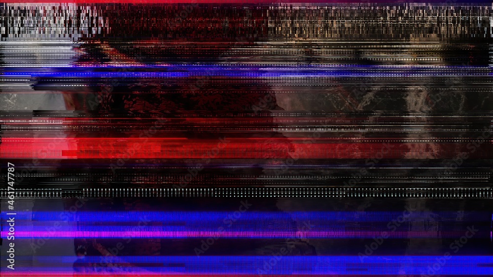 3d illustration of glitch transitions Stock Illustration | Adobe Stock