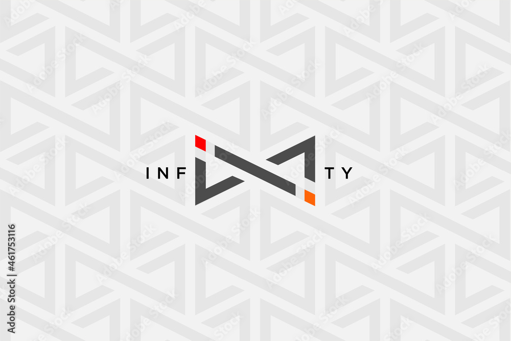 infinity symbol logo design , logotype letter I N in form of infinity ...