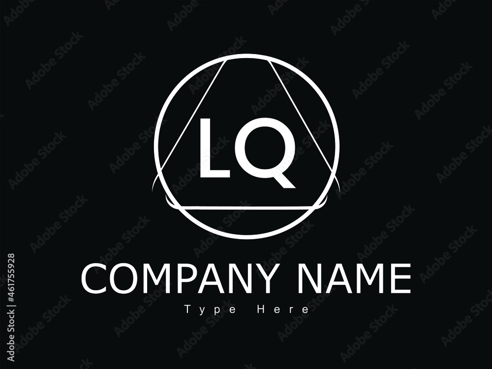 LQ lq letter design logo logotype icon concept with font and classic ...