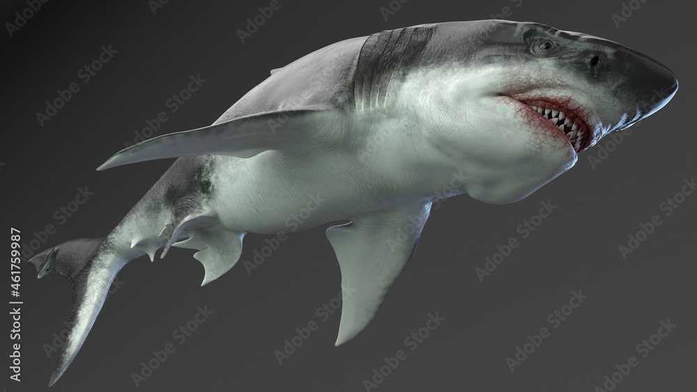 ภาพประกอบสต็อก MEGALADON BPR Render, of background. 3d rendering ภาพ ...