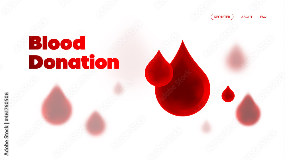 Red blood cells. Blood donation health care concept. Vector ...