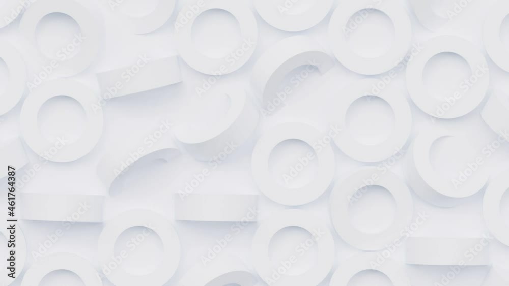 Geometric mosaic grid abstract seamless looping white background with ...