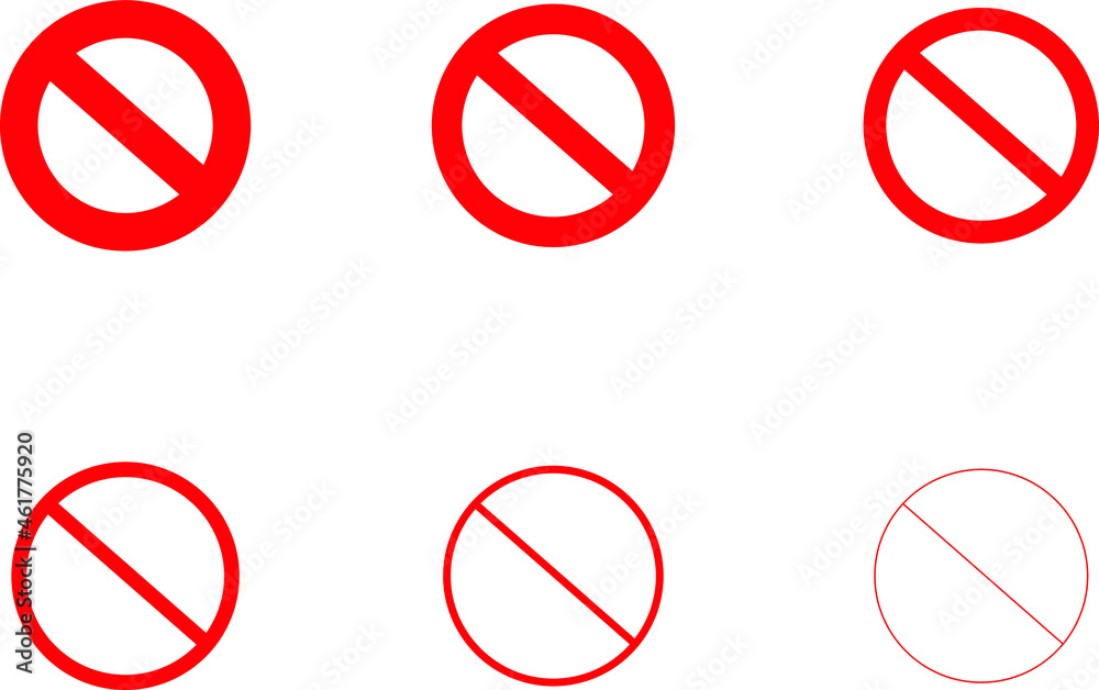 forbidden no parking icon set. road street signs. forbidden icon ...