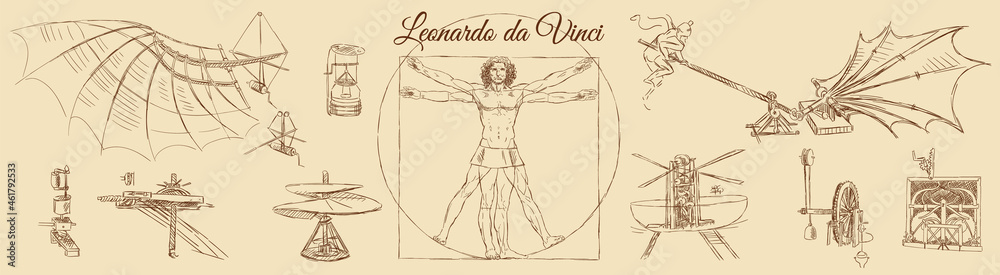 Leonardo Da Vinci Drawing Of Man