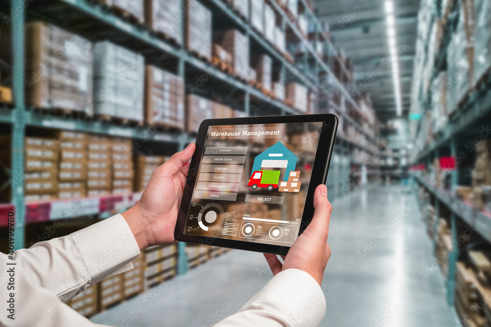 Warehouse management innovative software in computer for real time ...