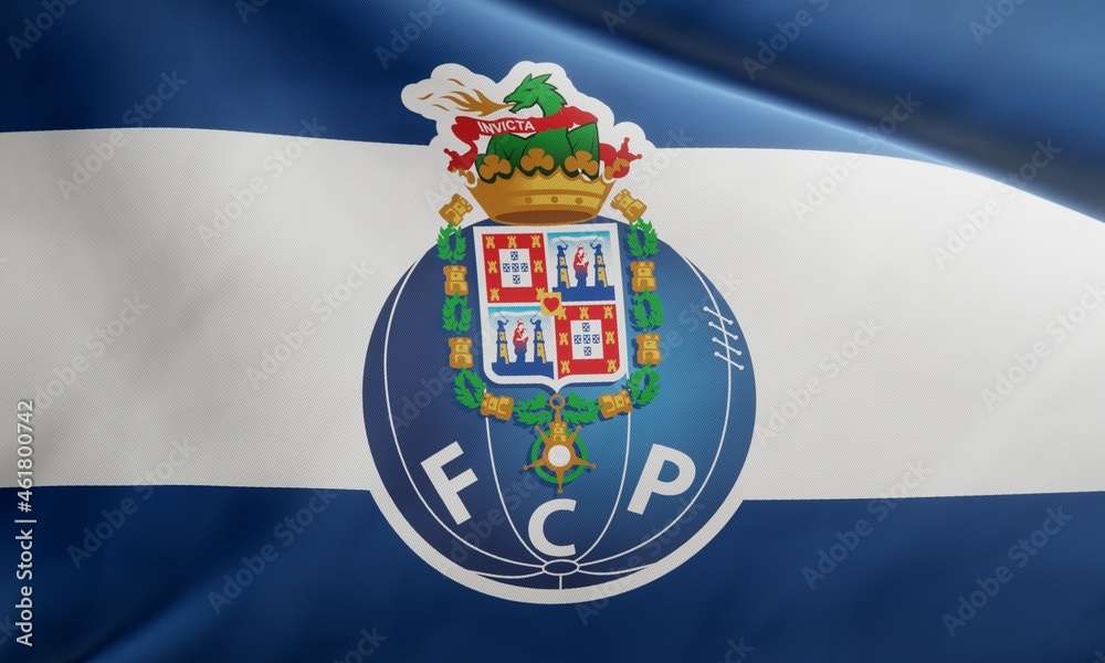 Logo of Portuguese football club FC Porto on waving fabric. Editorial ...