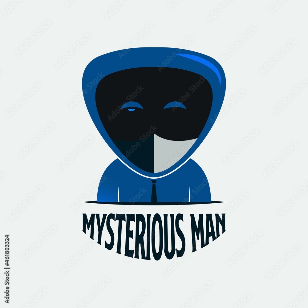 Mysterious Hooded Man Like Assassin Mascot Logo. Cute and funny ...
