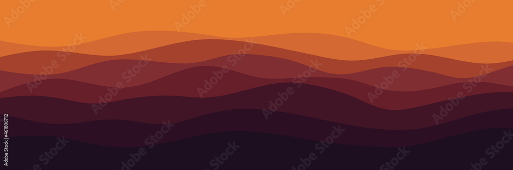 sunset wave pattern vector illustration good for web banner, ads banner ...