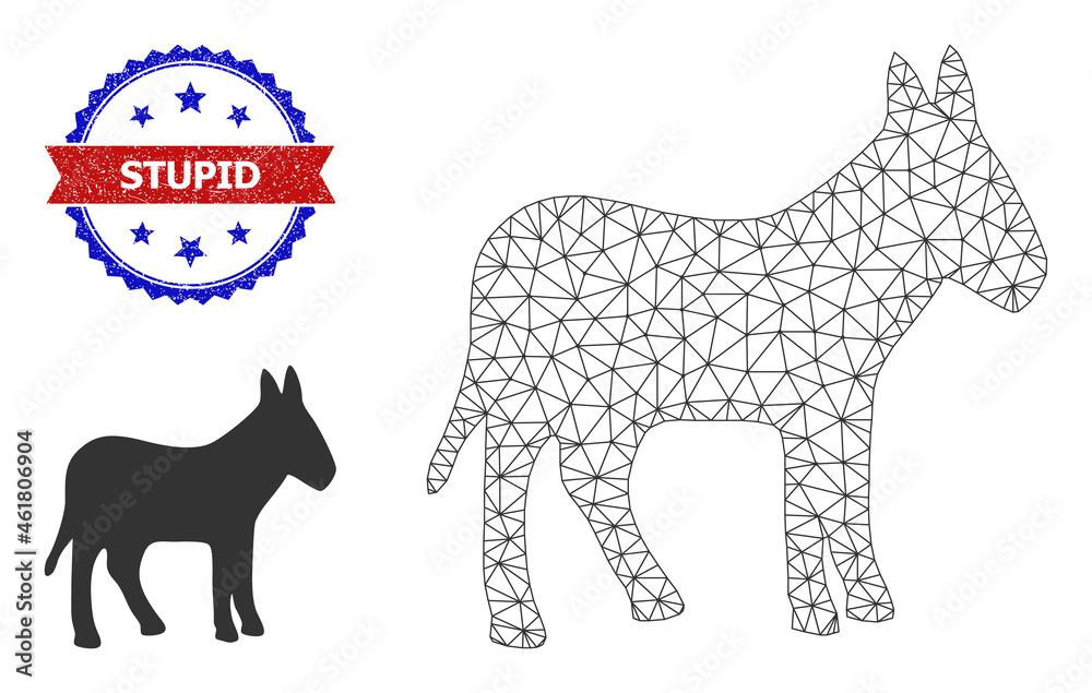 Mesh donkey carcass illustration, and bicolor textured Stupid seal ...