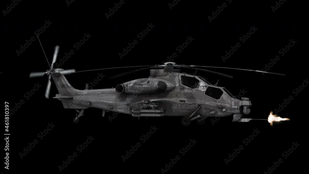 4K helicopter Shooting. Looped. Alpha channel included. realistic ...