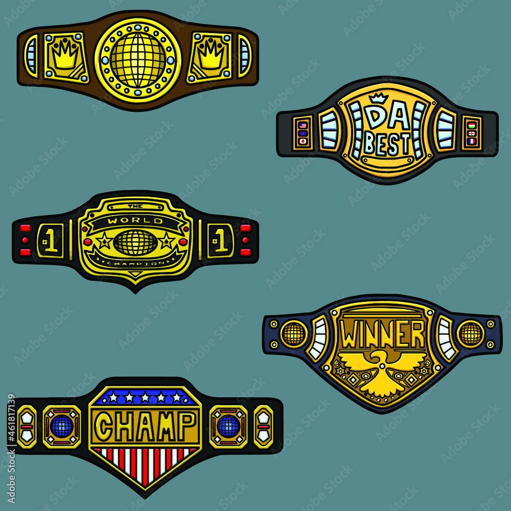 Wrestling Belt Pack Stock Vector | Adobe Stock