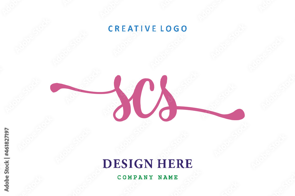 SCS lettering logo is simple, easy to understand and authoritative ...