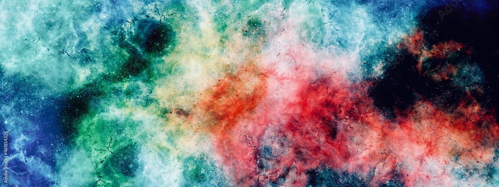 Coloured abstract nebula, galaxy concept, luxury colourful inverse ...