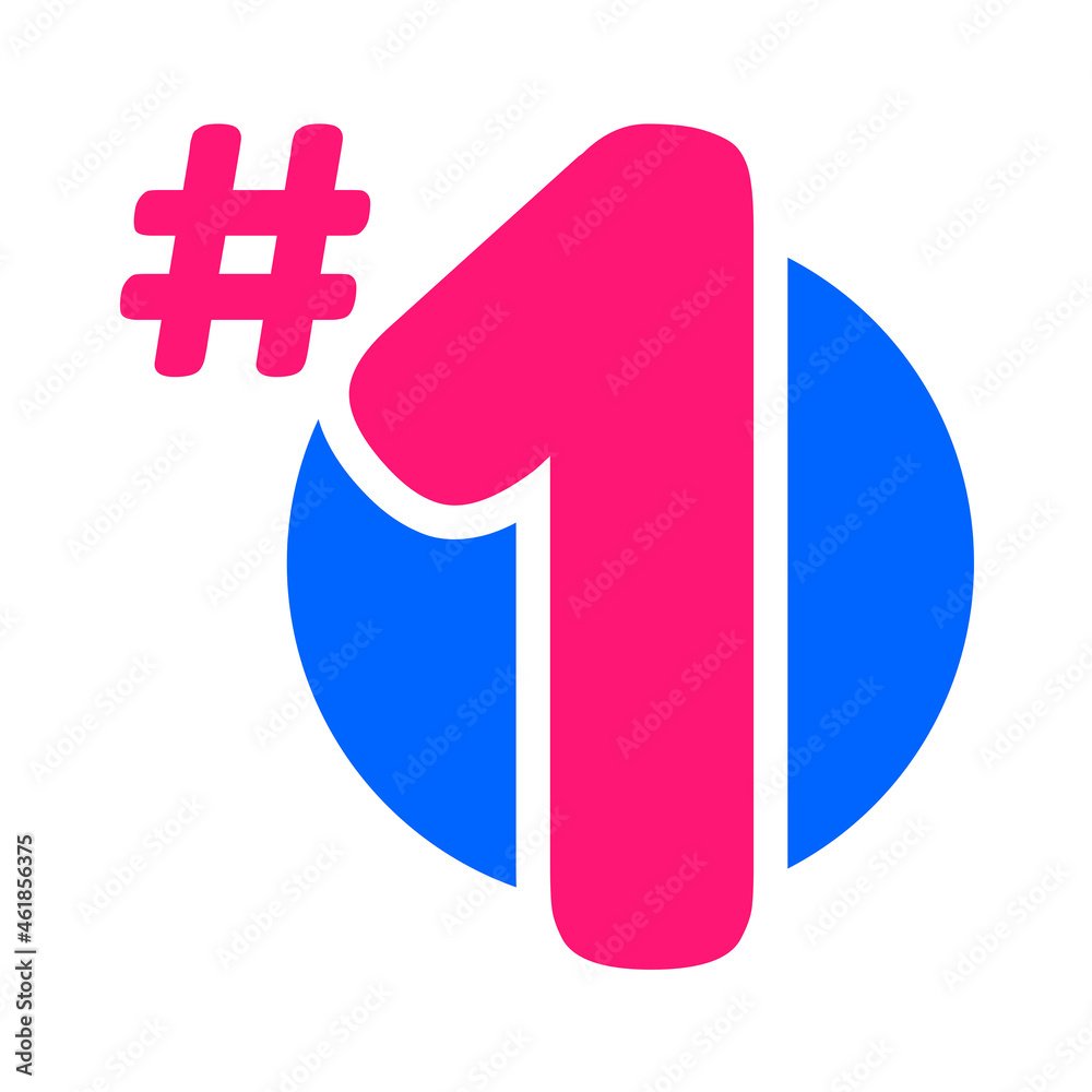 First Place Sign - Amazing vector template of rounded 1st place sign ...