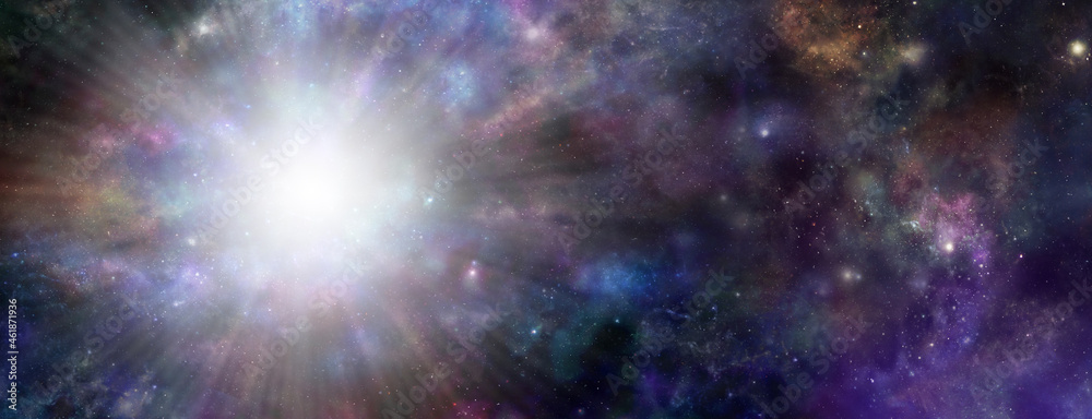 Phenomenal Deep Space Light Event - Celestial dark blue outer space ...