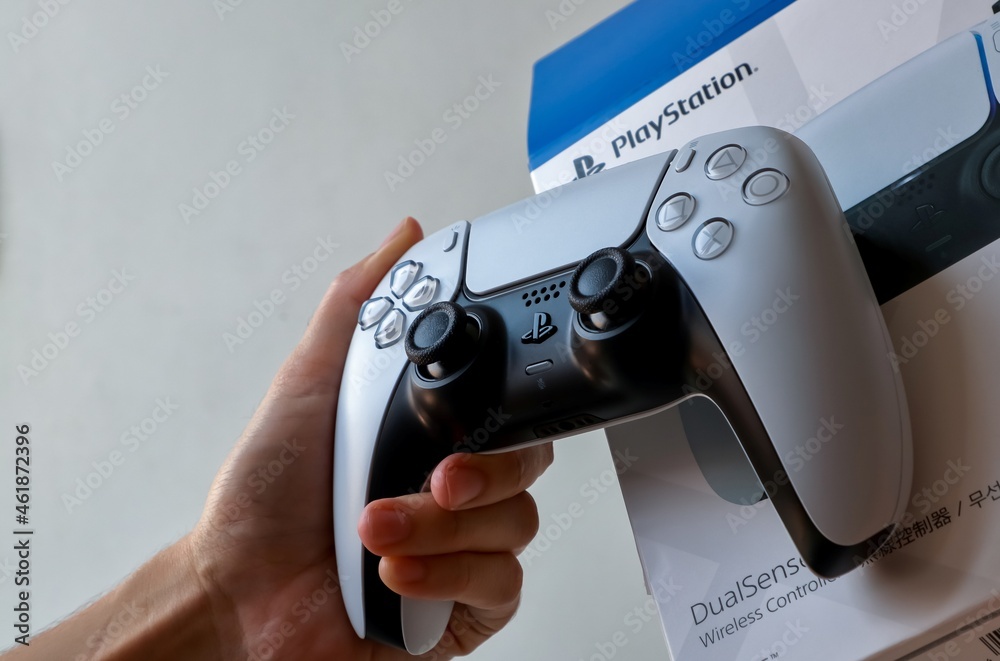 Bangkok, Thailand - March 21, 2021 : DualSense wireless controller of ...