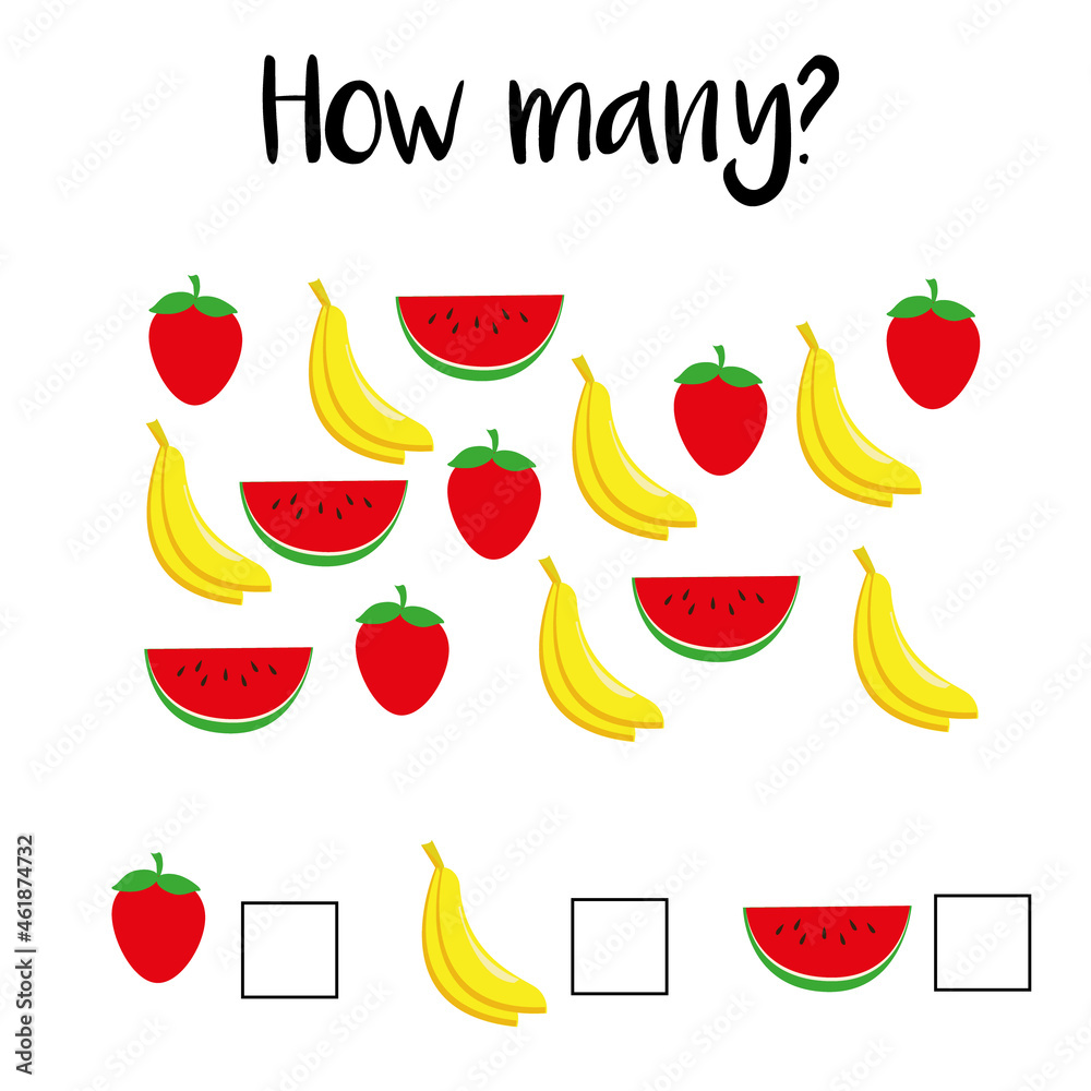 How many objects.Preschool Counting Activities. Printable worksheet ...