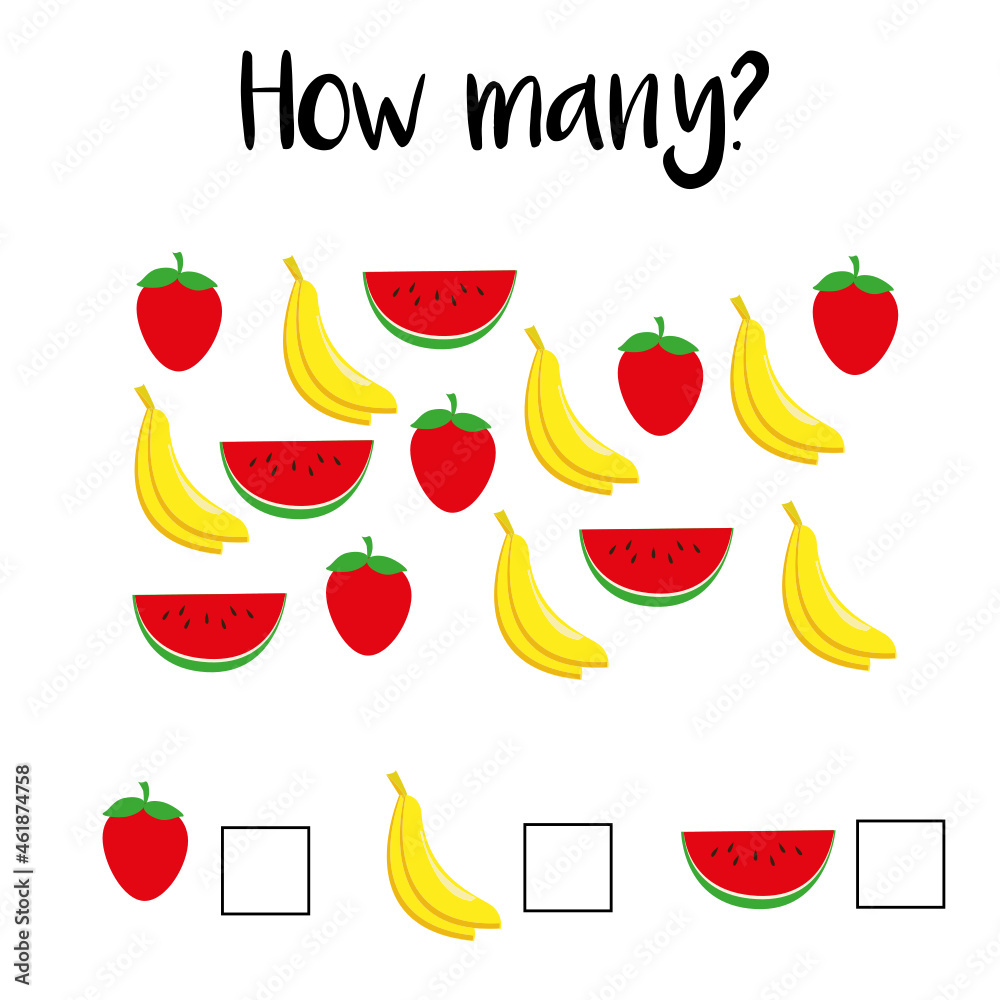 How many objects.Preschool Counting Activities. Printable worksheet ...