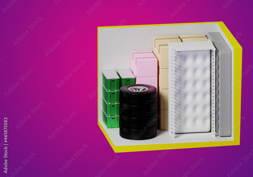 Storage Units 5 by 10 feet. Demonstration of capacity of storage ...