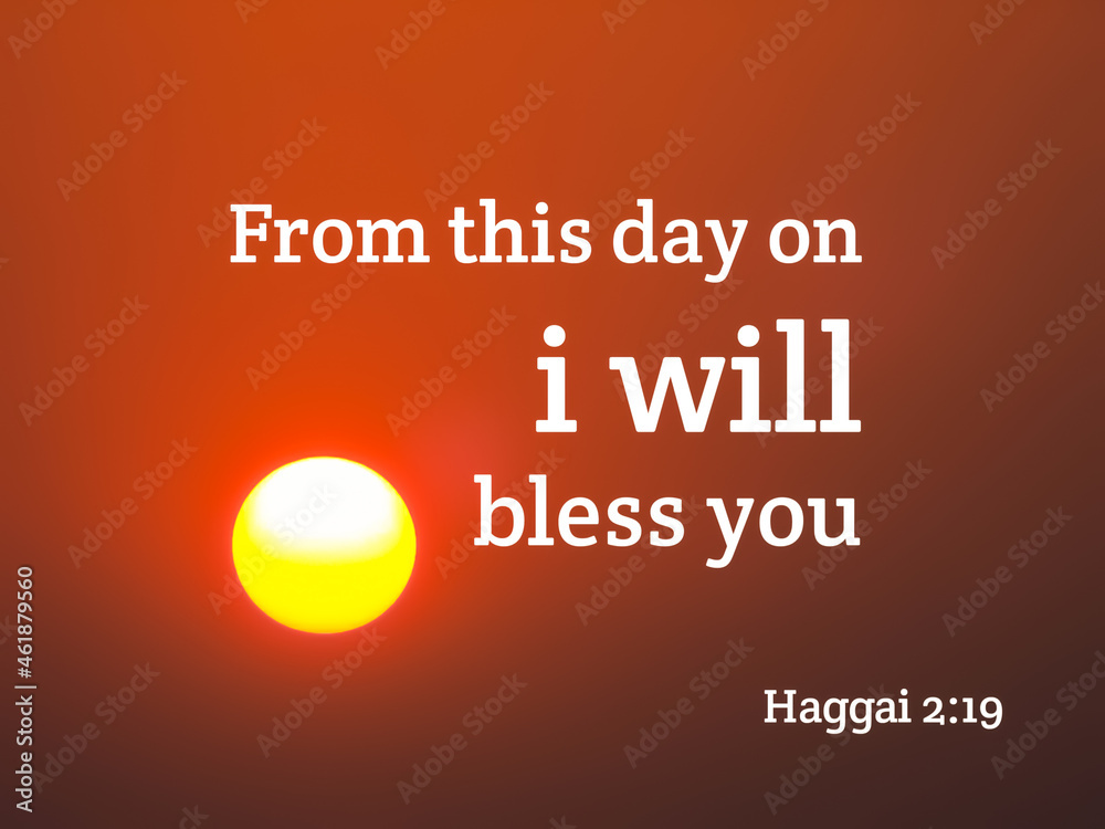 Christian faith. Encouraging bible verse about blessing with colorful ...