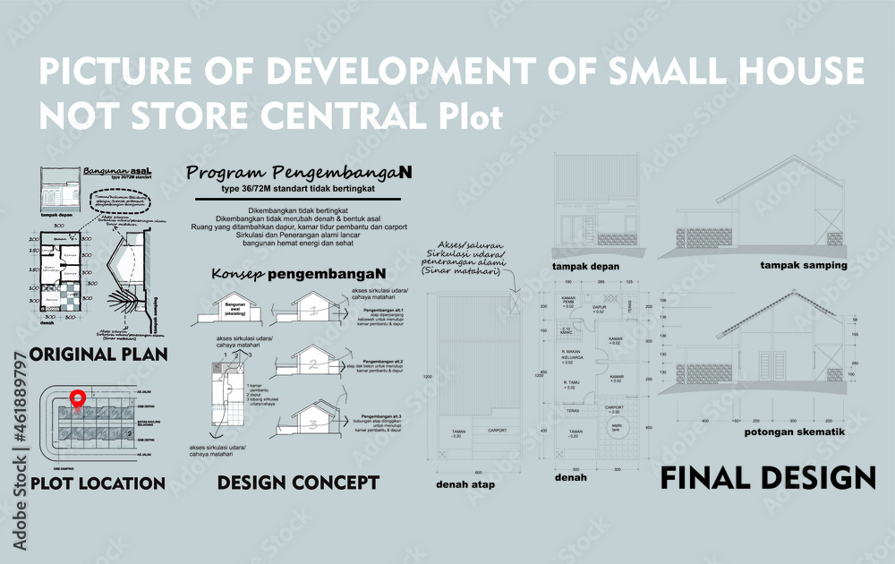 Design of Development a Small House Location of Central Plot Stock ...