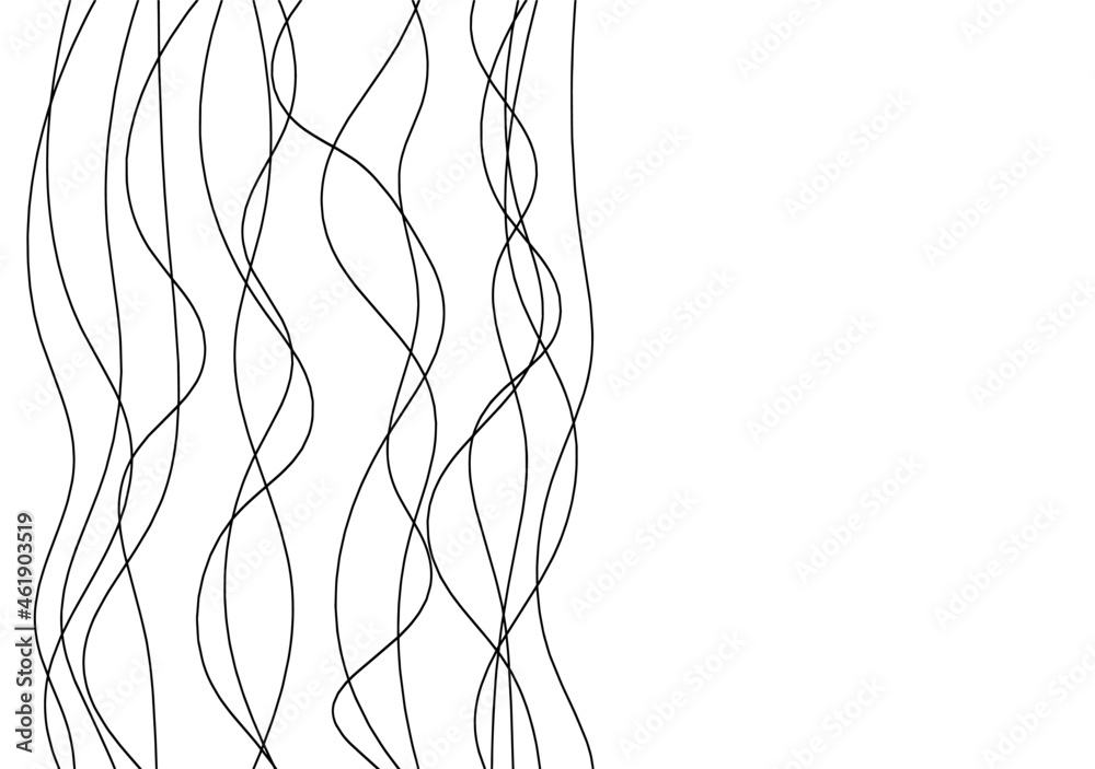 Abstract continuous vertical lines drawing on white as continuous lines ...