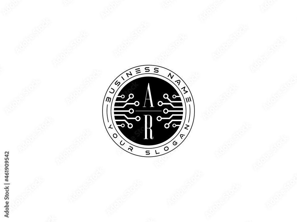 Vecteur Stock Technology AR Logo, Initial ar Technology Logo concept ...