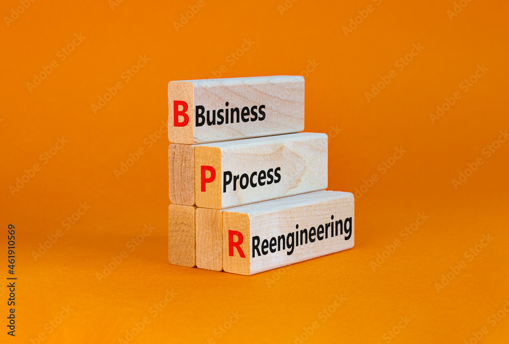 BPR business process reengineering symbol. Concept words BPR business ...