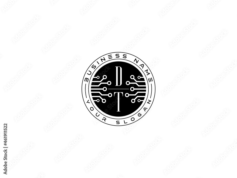 letter DT technology logo, Letter dt Pixel technology logo icon vector ...