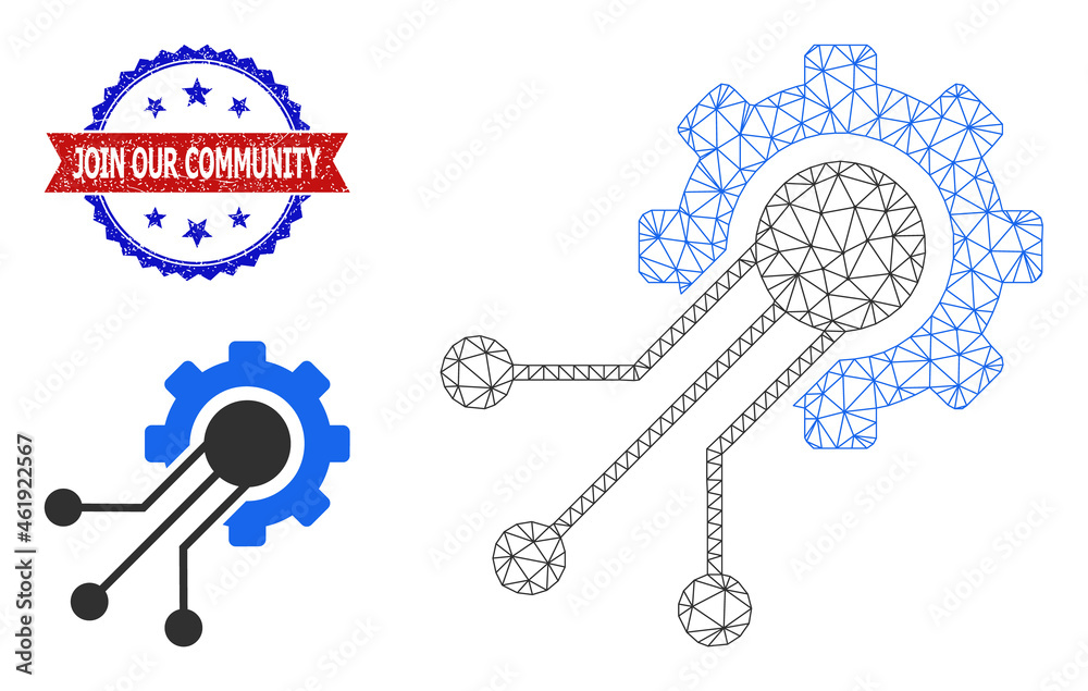 Mesh sensor cog framework icon, and bicolor unclean Join Our Community ...