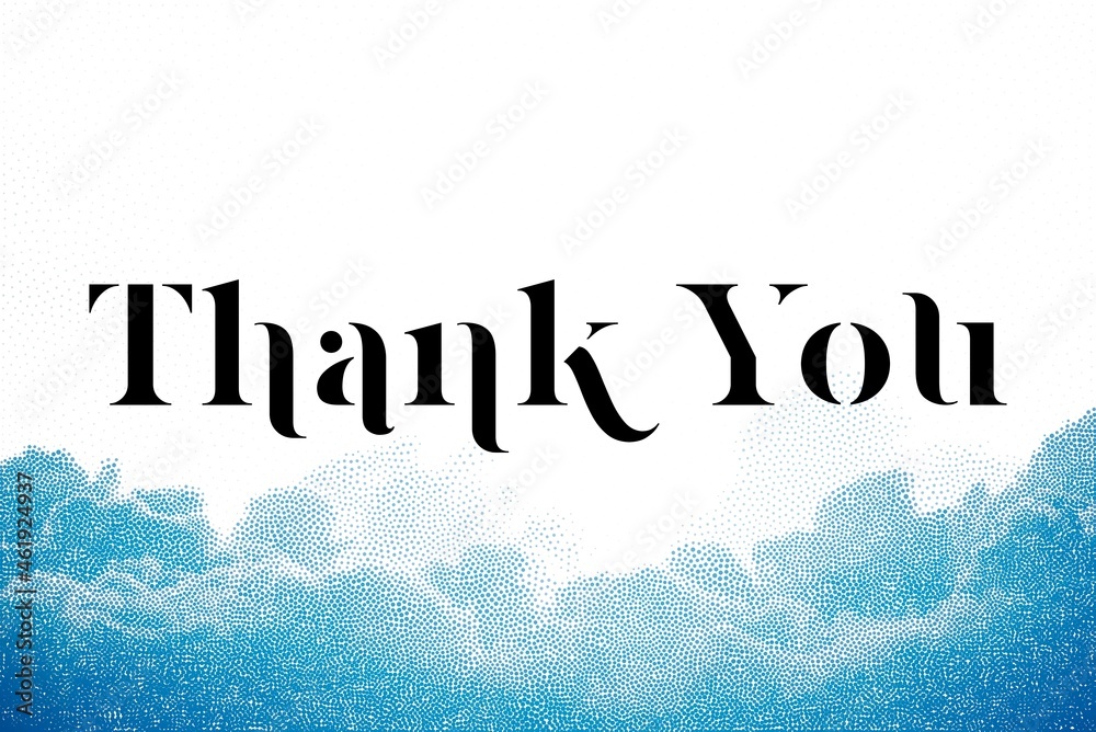 Thank You Card. Hand Written Lettering with retro background ...