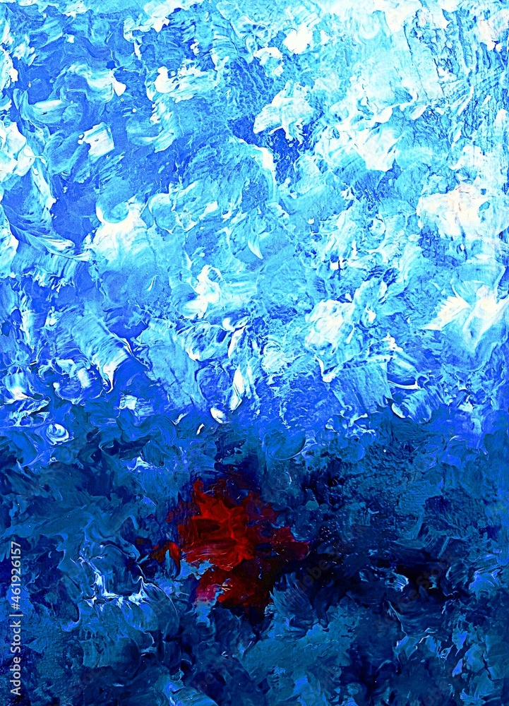 Abstract Blue Paint Background. This is my own abstract artwork made by ...