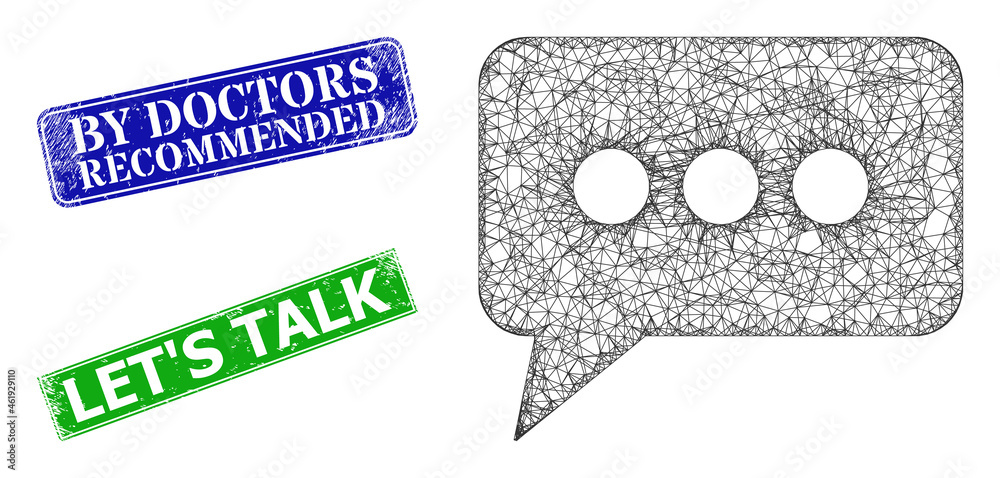 Mesh chat message model, and By Doctors Recommended blue and green ...