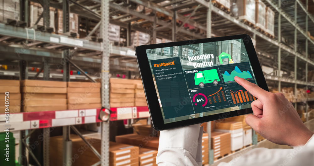 Warehouse management innovative software in computer for real time ...