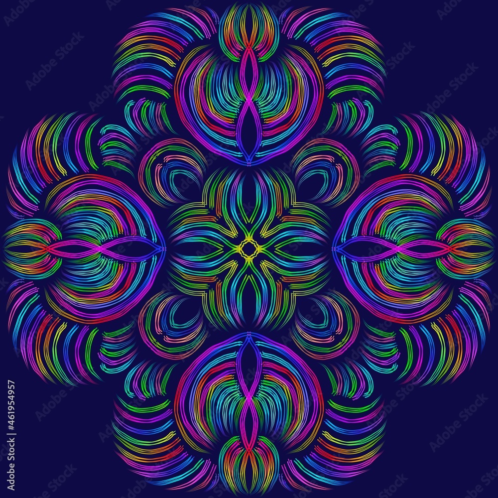 Simulate hand satin stitch embroidery,pattern abstract background with ...