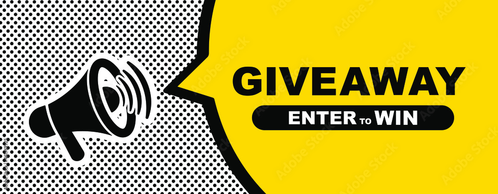 giveaway sign on white background Stock Vector | Adobe Stock