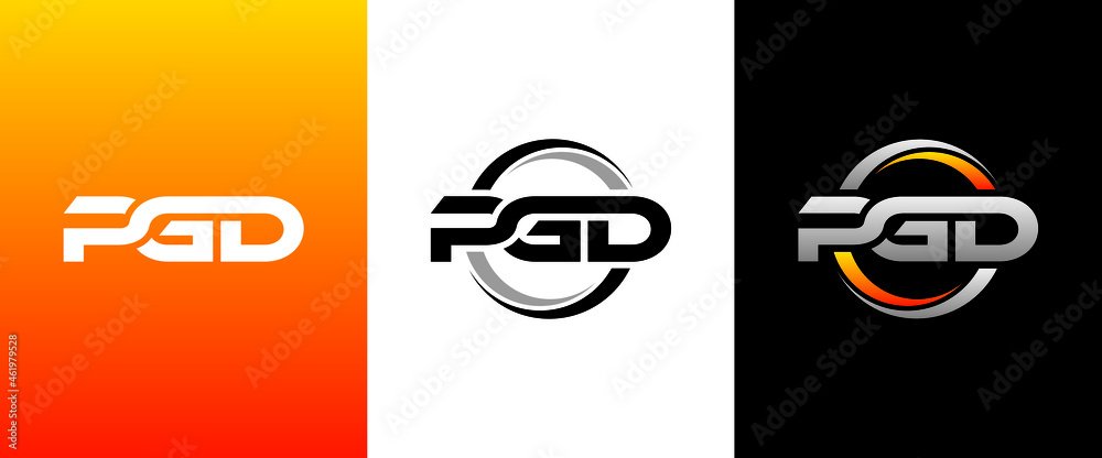 PGD Letter Initial Logo Design Template Vector Illustration Stock ...