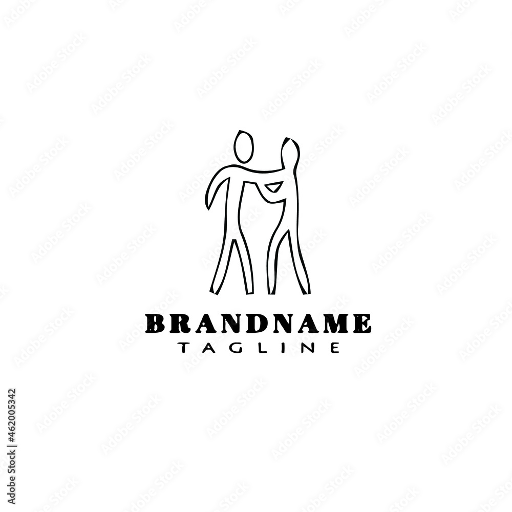 bullying logo cartoon icon design black isolated vector illustration ...