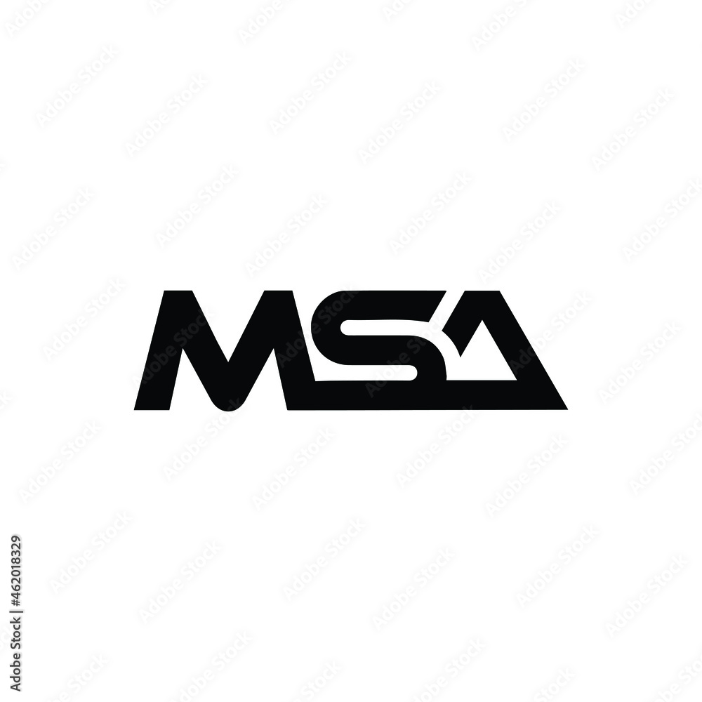 MSA letter logo design with white background in illustrator, Letter ...