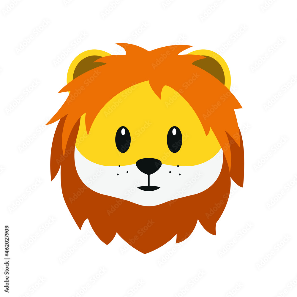 Lion vector emoji illustration cute Stock Vector | Adobe Stock