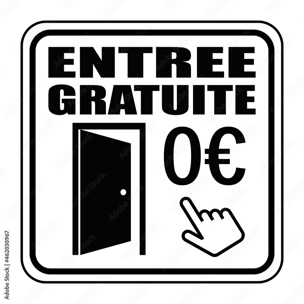 Logo entrée gratuite. Stock Vector | Adobe Stock