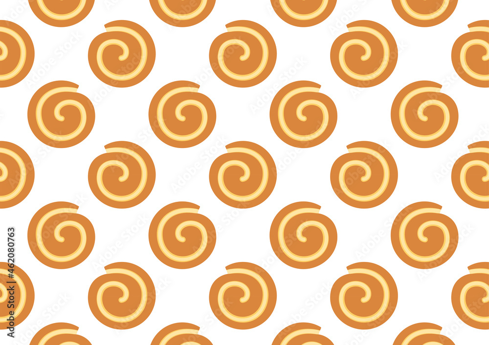 Cinnamon Roll pattern wallpaper. Cinnamon Roll cartoon vector. Cinnamon ...
